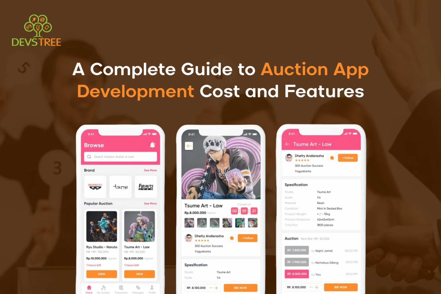 A Complete Guide to Auction App Development Cost and Features - Devstree
